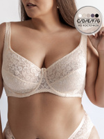 Бюстгальтер Женский Lace Dream мягкая чашка на каркасе, классическая чашка, размер 90C мокко ...