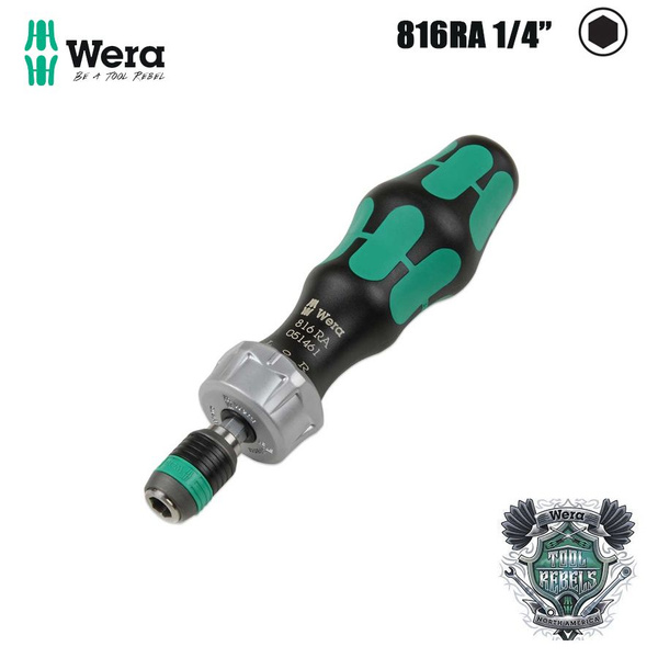 WERA Ручка-битодержатель 816 RA 1/4'' 142 мм, с магнитом,05051461001 ...