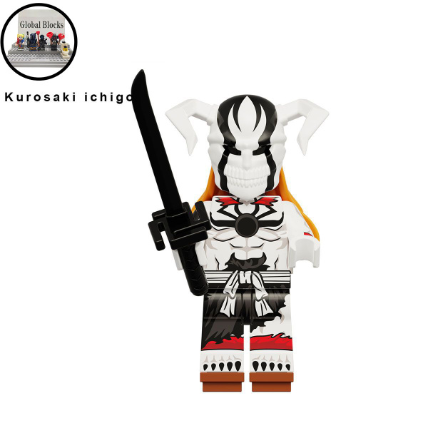 фигурок Конструктор Миницигулы (совместим с лего), аниме Блич / Bleach-Kurosaki Ichigo (4.5см ...