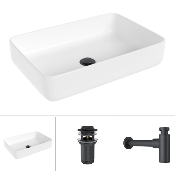 Накладная раковина для ванной Helmken 48750000 комплект 3 в 1: раковина на столешницу ...