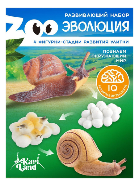 Фигурка животного Улитка, набор Эволюция Kari Land купить на OZON по ...