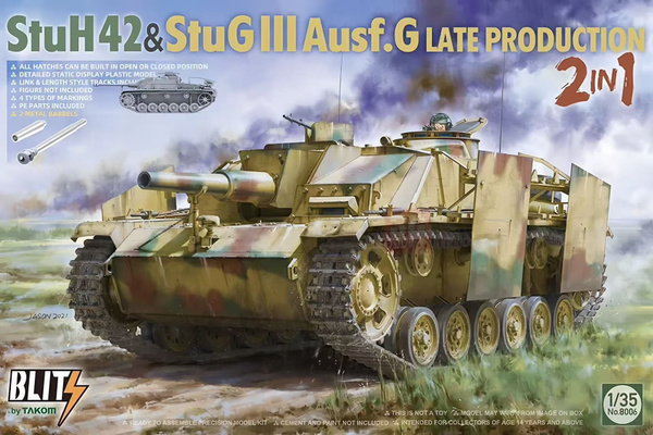 Сборная модель танка StuH 42 & StuG III Ausf. G Late Production 2in1 ...