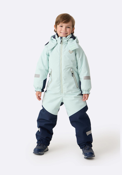 Комбинезон утепленный Мальчики Lassie, размер 104 зеленый лист Зима Повседневный Мембранные ...