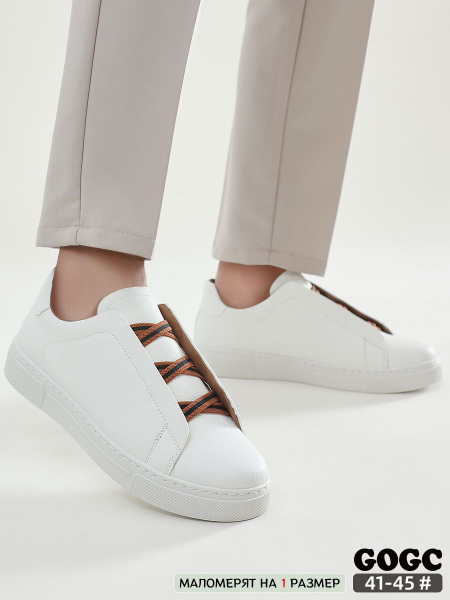Кроссовки Мужской GOGC Синтетическая кожа Городошный спорт, размер 42 Демисезон Шнурки Россия ...