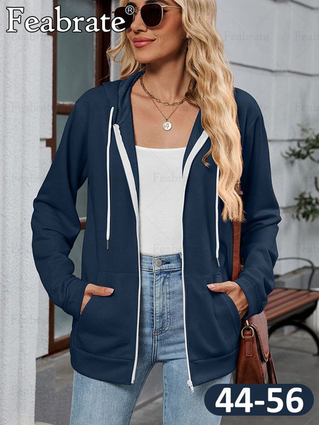 Лонгслив Женский Feabrate бриллиантово-синий Длинный, размер 46 Хлопок, Полиэфирное волокно ...