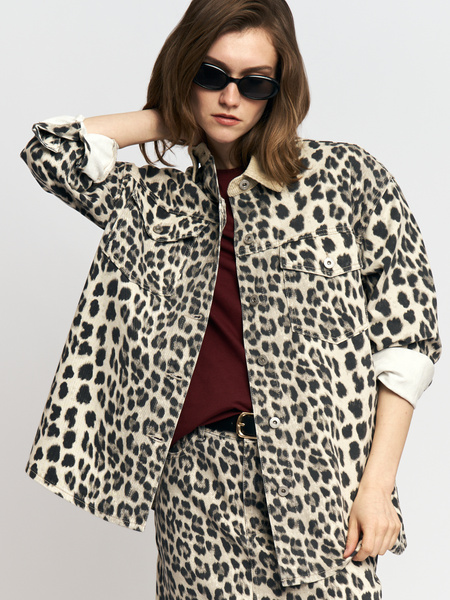 Куртка джинсовая Женский Zolla бежевый Хлопок, размер 46 Длинный Демисезон Китай купить c ...