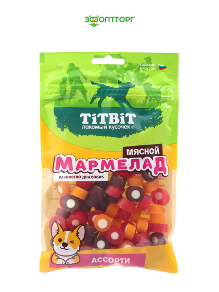 Лакомство мармелад TiTBiT мясное ассорти, 120 г купить на OZON по ...