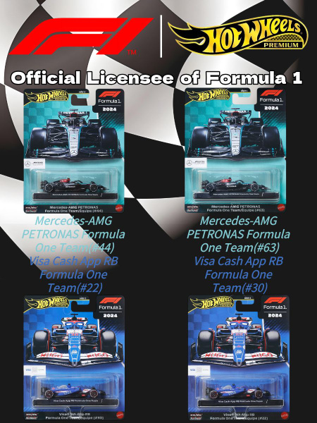 Hot Wheels Premium Formula 1 2024 Collector's Set - 4 машин 1:64 ...