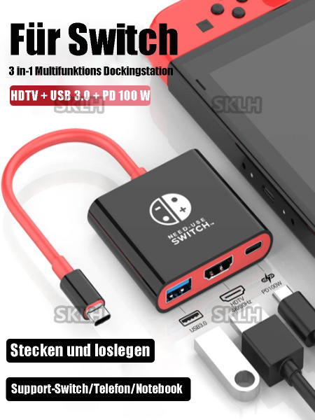 Портативная Док станция Переходник для Nintendo Switch TYPE-C Hub с ...