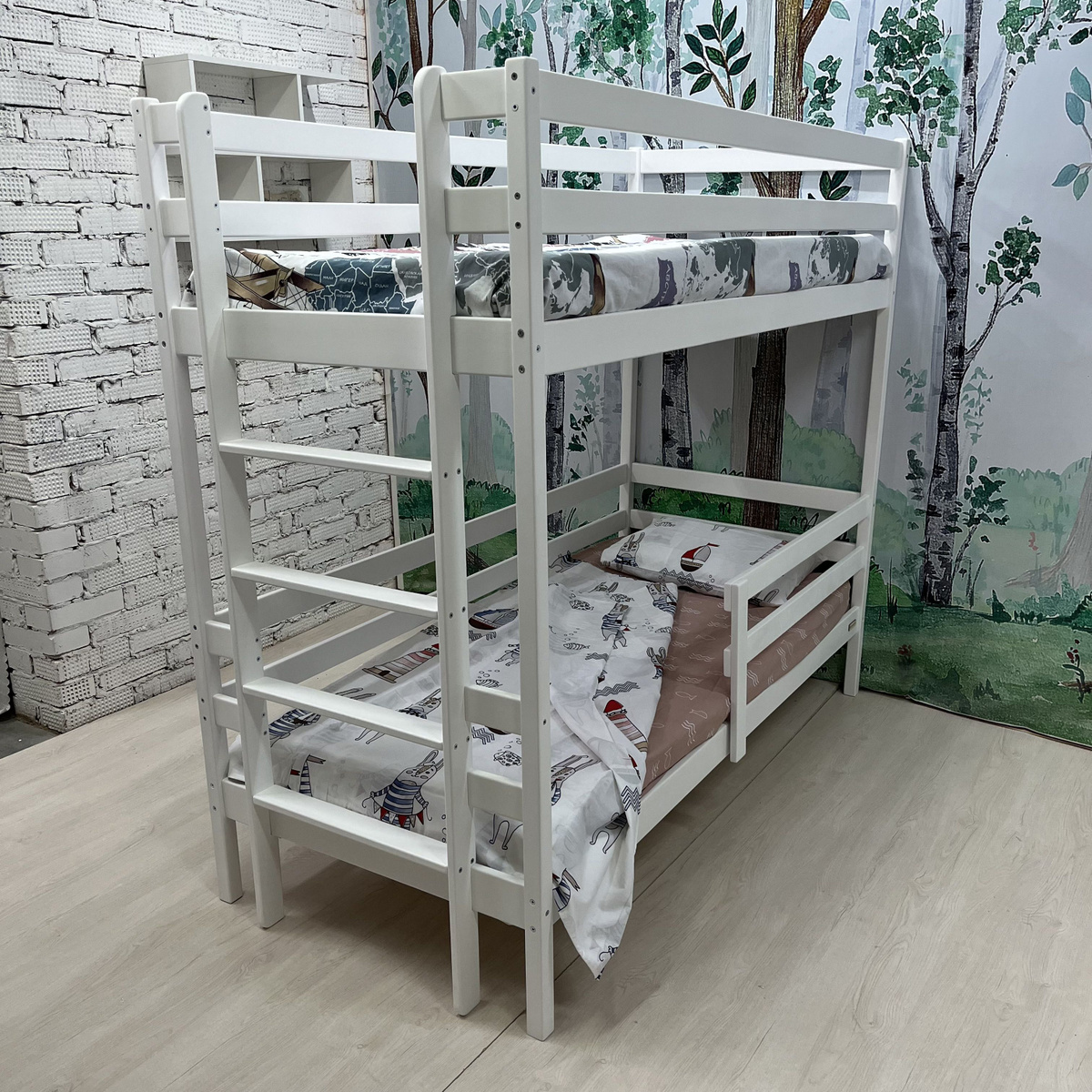Двухъярусная кровать КРОВАТКИН18 Токио (лестница сбоку) СМx87x165 см ...