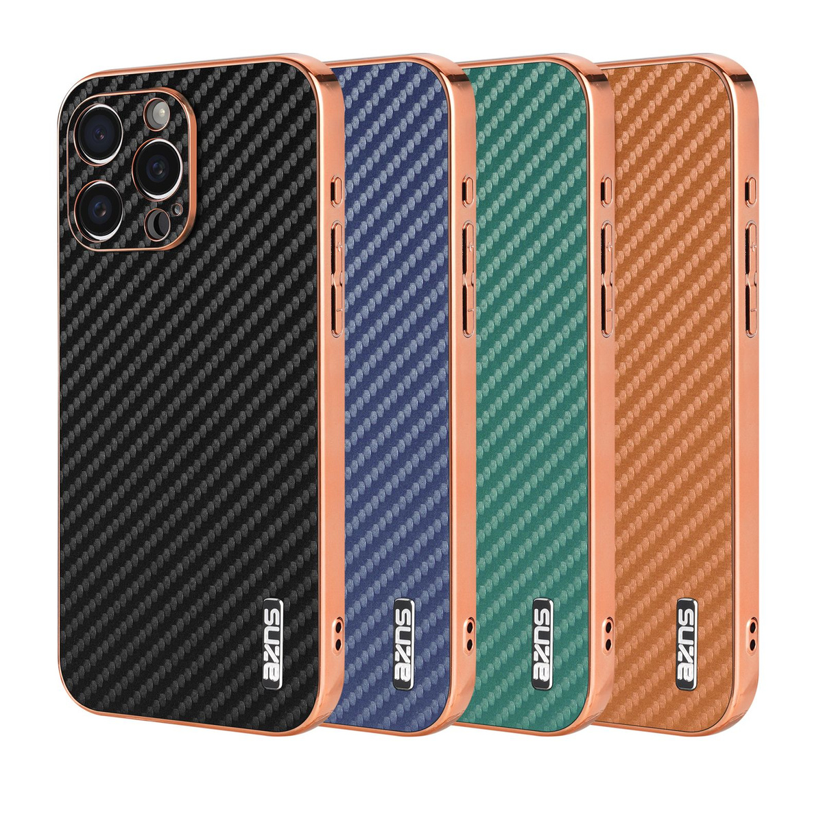 AZNS Защитный кожаный чехол для Apple iPhone 14 Pro Max (Эпл Айфон 14 Про Макс) Чехол для ...