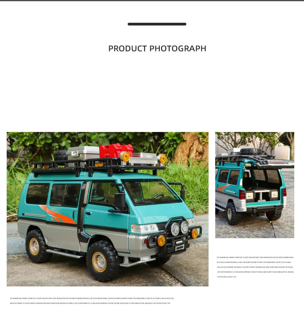 1:24 Mitsubishi Delica Off Road MPV Модель автомобиля из сплава металла ...