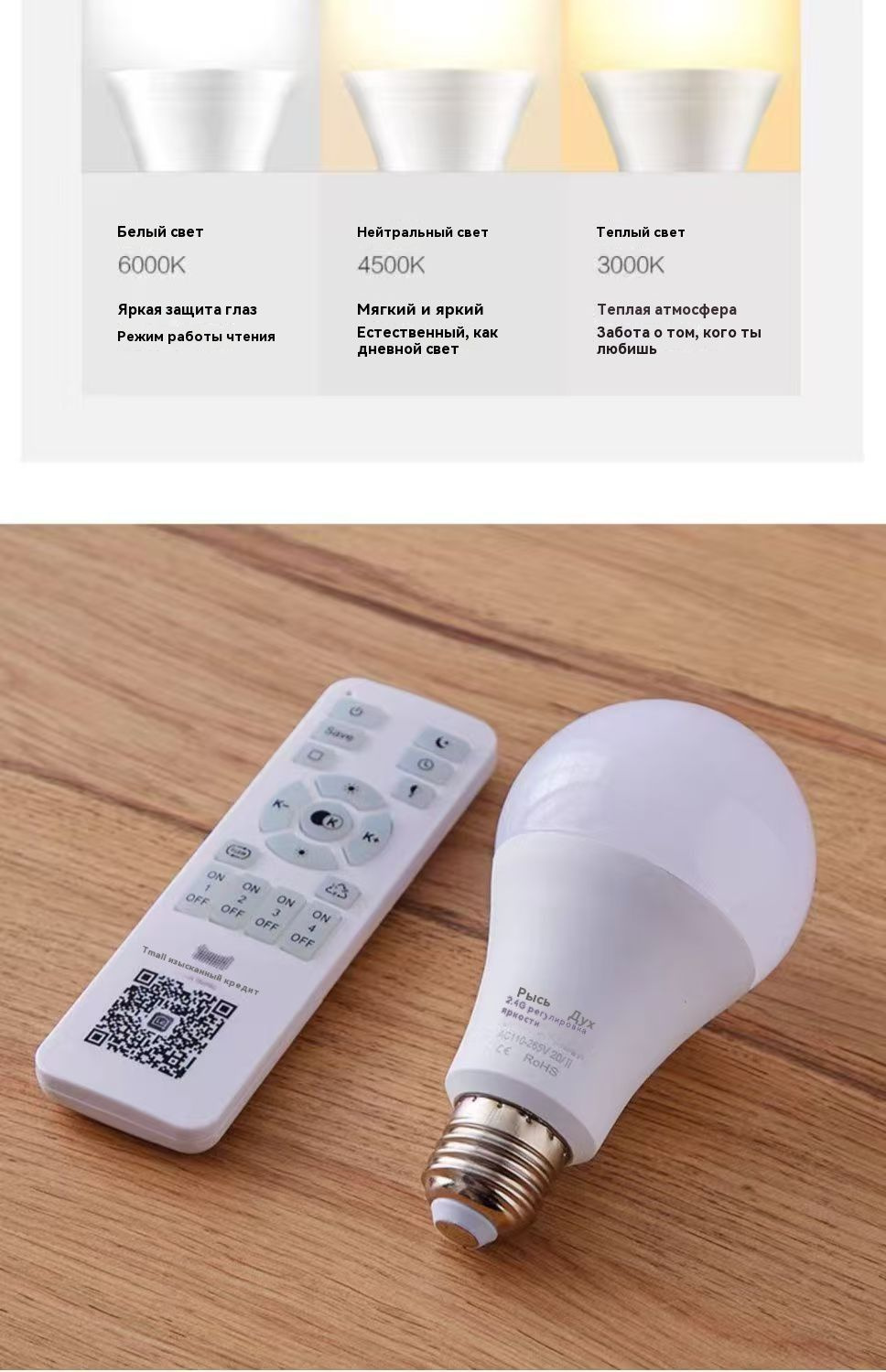 Торшер Oliver Light, E27, Регулируемая высота Кремовый круглый абажур Деревянный журнальный ...