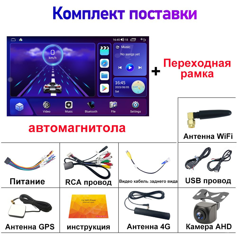 TOYOUSONIC Автомагнитола, диагональ: 9", 2 DIN, 2ГБ/64ГБ купить на OZON по низкой цене (2821168363)