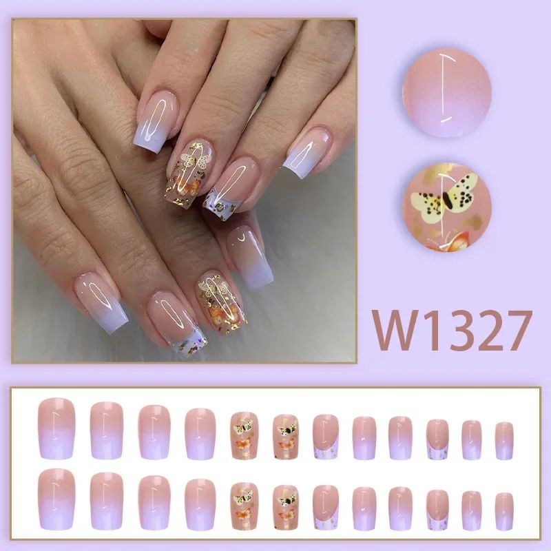 Прекрасн Набор Накладные Ногти ( 24 Типсы + Клей ) купить на OZON по низкой цене (2247166991)