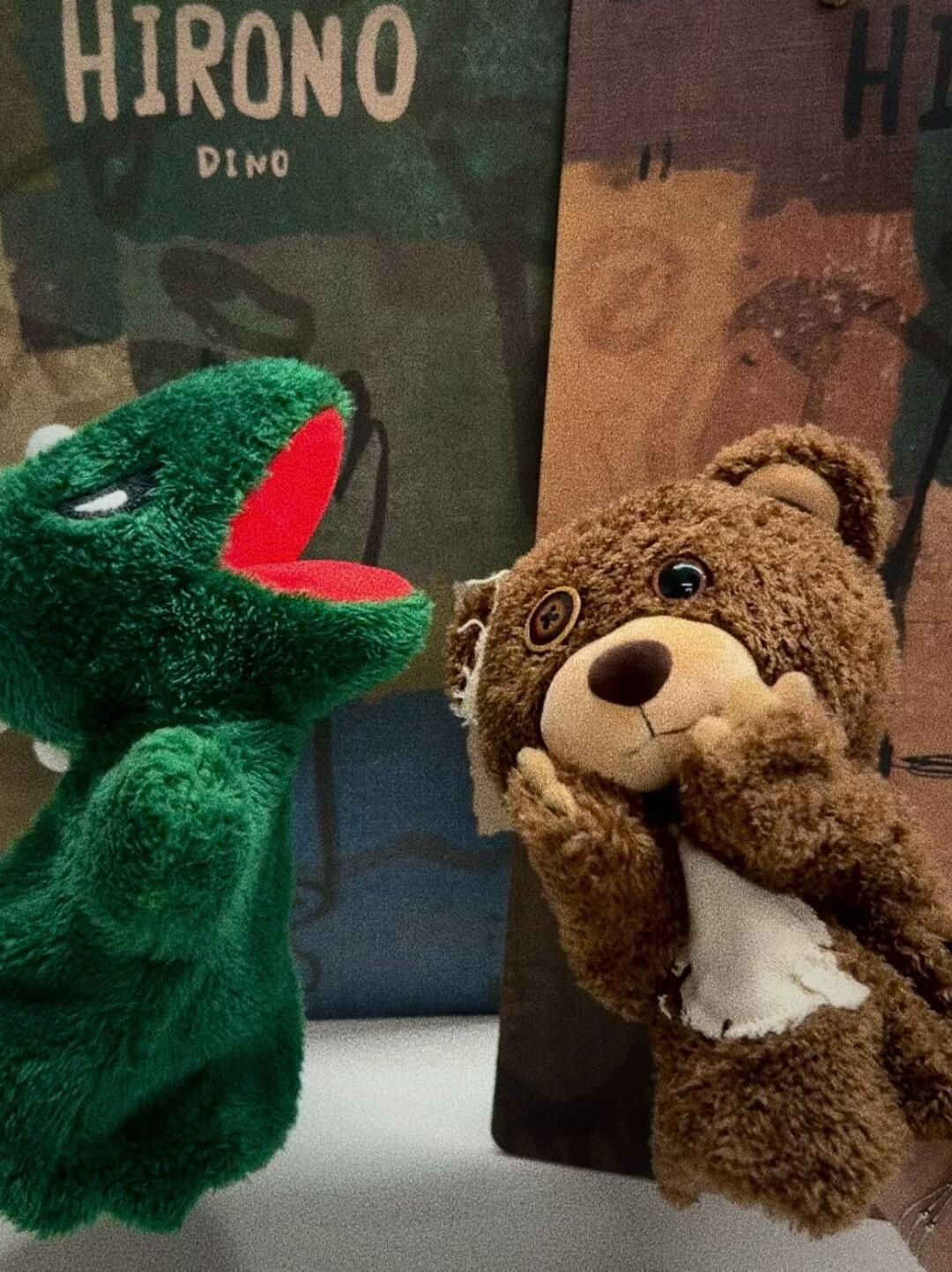 100% Original оригинал Коллекционная Hirono Dino Plush Hand Puppet ...