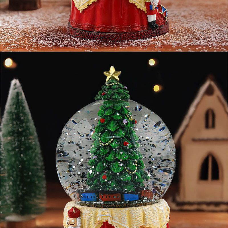 Новогодний сувенир Снежный шар Шар с снегом с Новогодней елкой, диаметр ...
