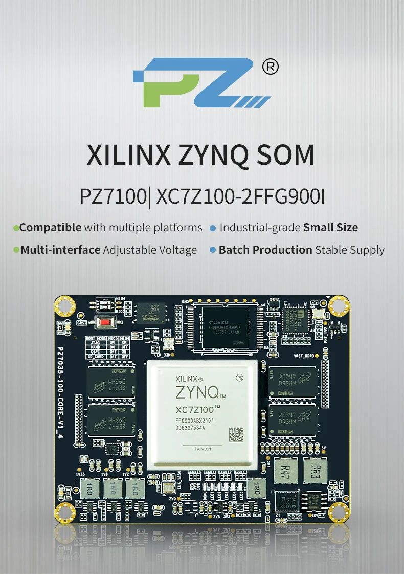 Puzhi 7100 SOM 900I Xilinx Zynq-7000 SoC XC7Z100 FPGA Core Board Система промышленного класса на ...