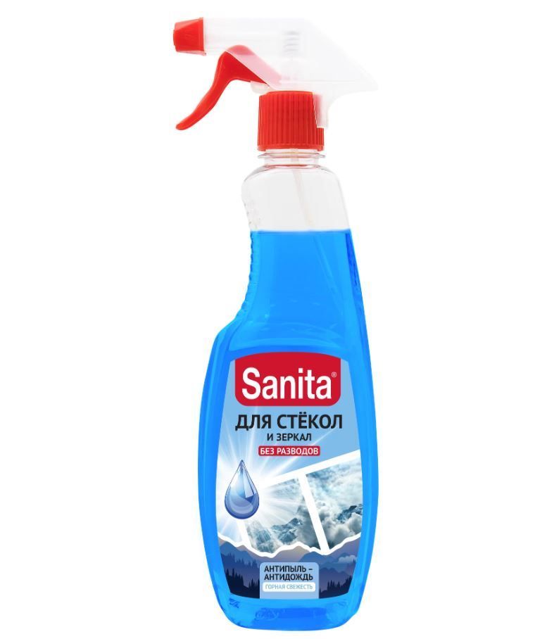 Санита / Sanita - Спрей для стекол Clean Glass Антипыль Горная свежесть ...