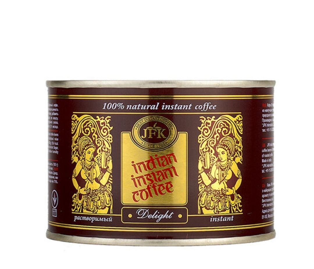 Индийский растворимый кофе в банке Классик (Indian Instant Coffee Classic JFK) 90гр. Индия ...