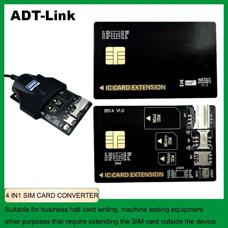ADT-Link 4 In1 SIM Конвертер к Smartcard IC Card Extension для ...