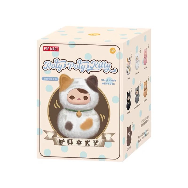 POP MART - Коллекция PUCKY Roly-Poly Kitty Series Vinyl Plush Слепая ...