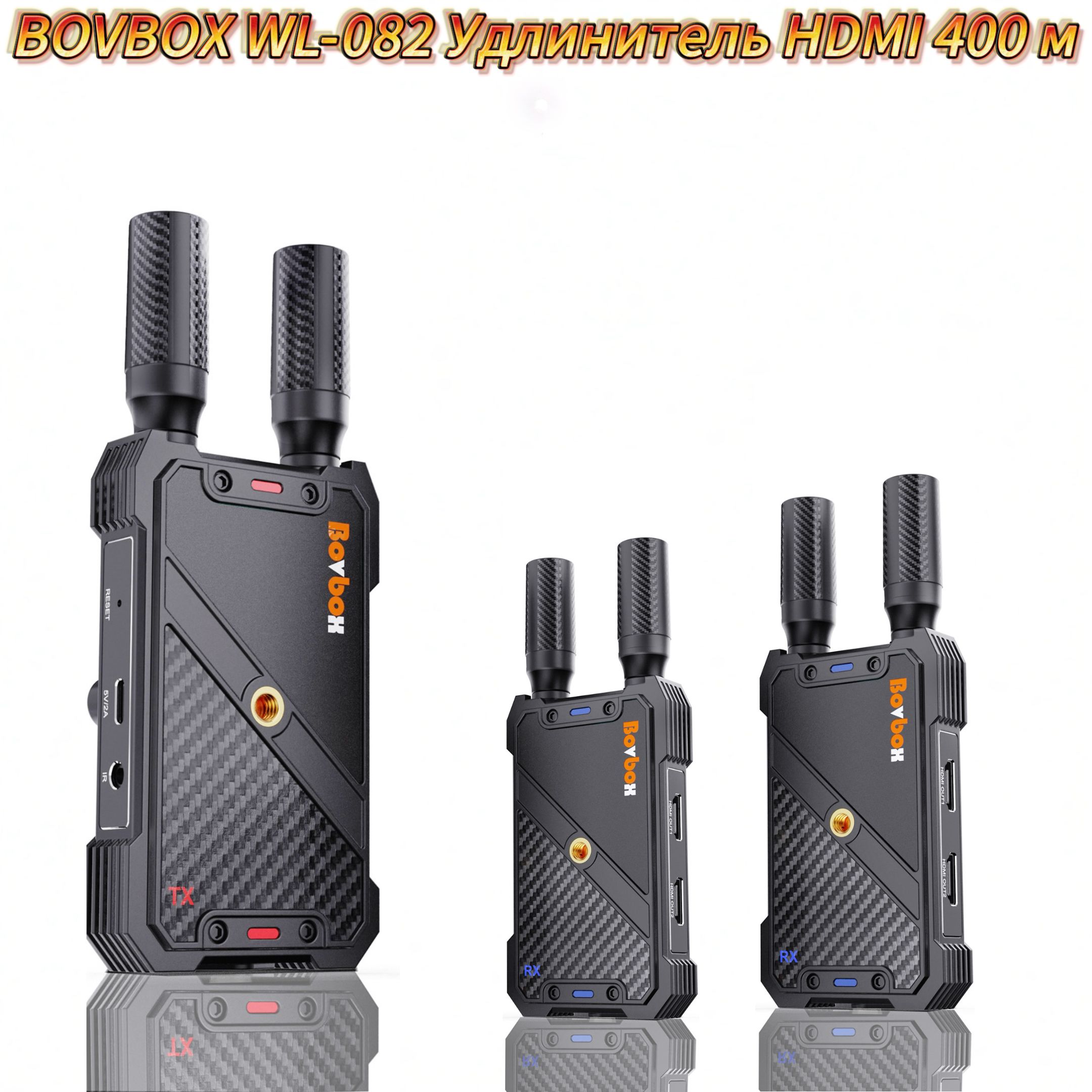 BOVBOX WL-082 беспроводной 400 метров HDMI-удлинитель,2.4/5G 1080P ...