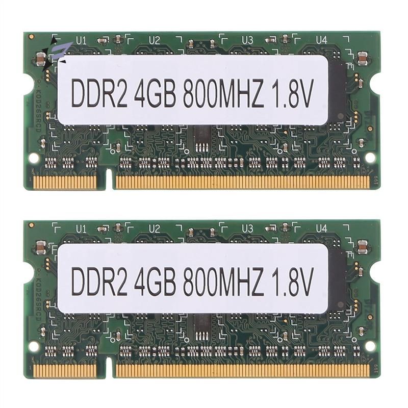(B T Y Z) 2 шт. DDR2 4GB 800Mhz Laptop Ram PC2 6400 2RX8 200 Pins ...