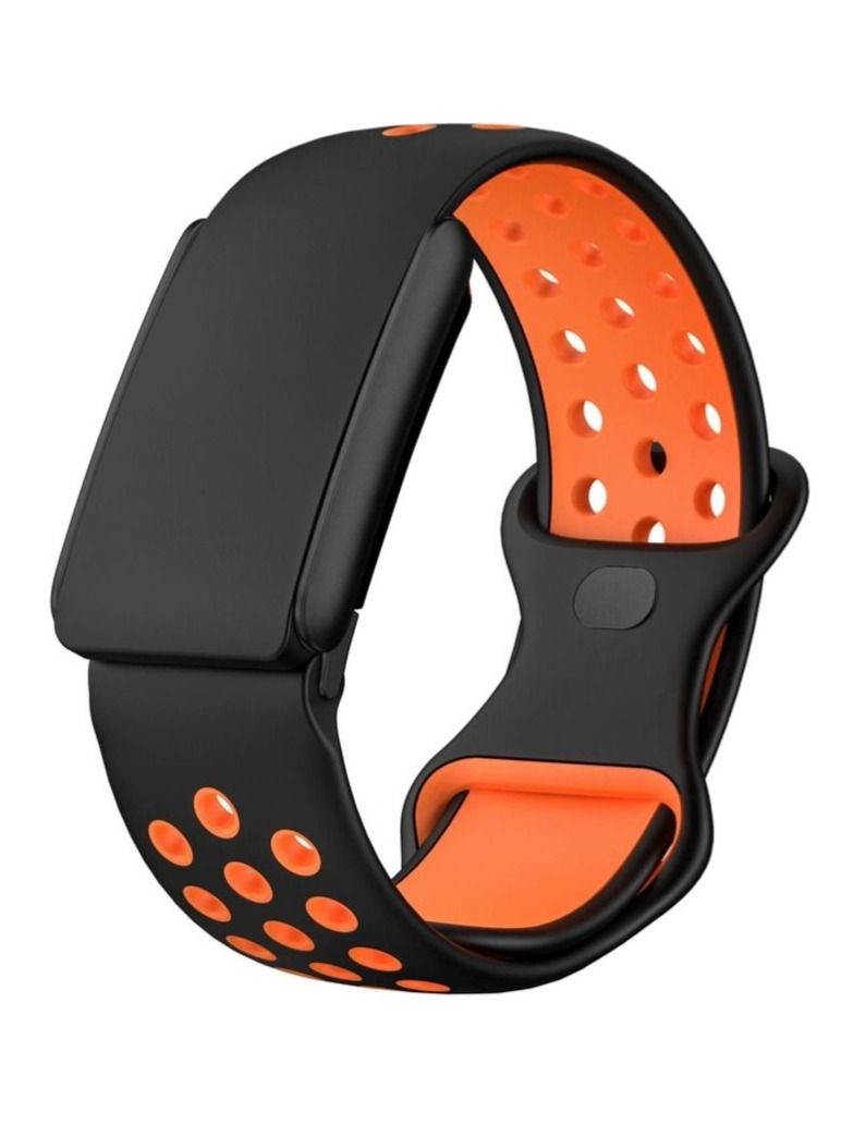 Силиконовый Ремешок для Whoop 5.0 One / Peak NSport Black / Orange ...