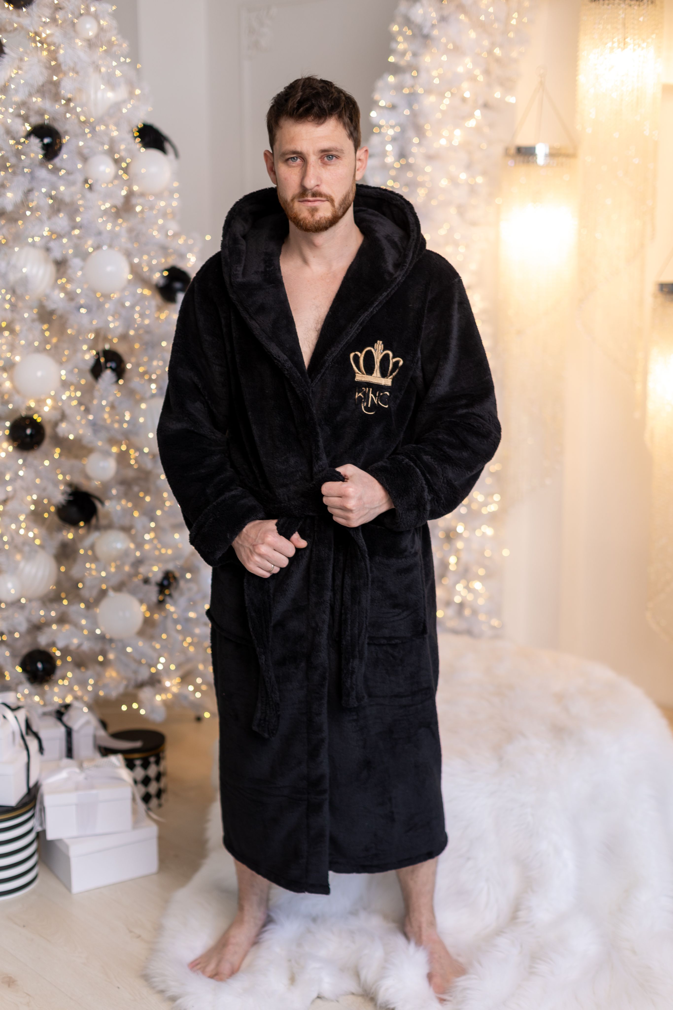 Халат Мужской Comfort Fashion Вышивка, Пояс/ремень черный Пояс Велсофт ...