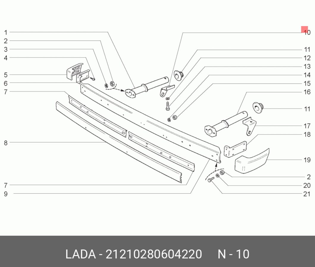проушина буксирная передняя правая (LADA 21210280604220) купить на OZON ...