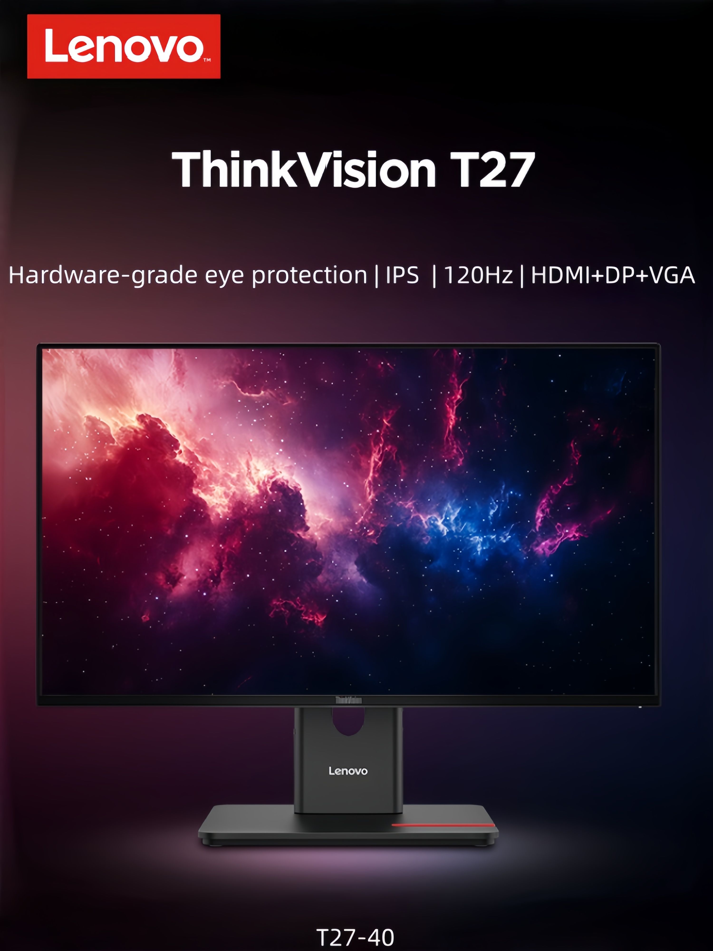 Lenovo 27" Монитор ThinkVision T27-40/120Hz/IPS, черный купить на OZON ...
