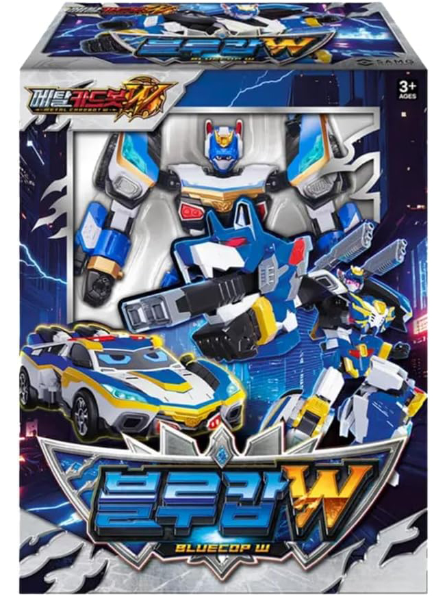 Metal Card Bot W Blue Cap W Car Transformation Robot Toy Деформационные ...