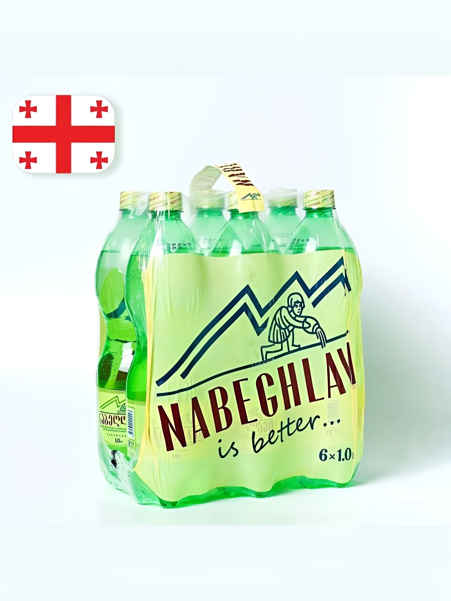 Вода минеральная Набеглави лечебно-столовая, газированная 1 л. х 6 шт ...
