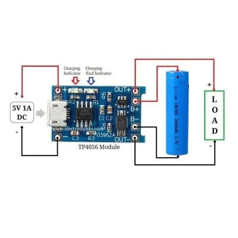 Контроллер заряда TP4056 USB Type-C с защитой, модуль заряда li-ion ...