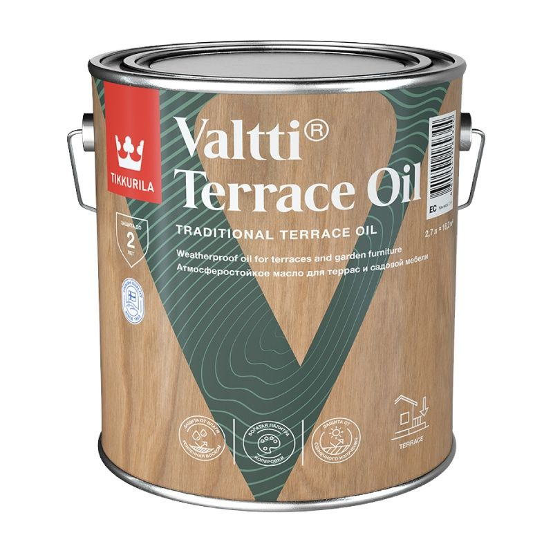 Купить Масло для террас Tikkurila Valtti Terrace Oil EC (2,7 л) по ...