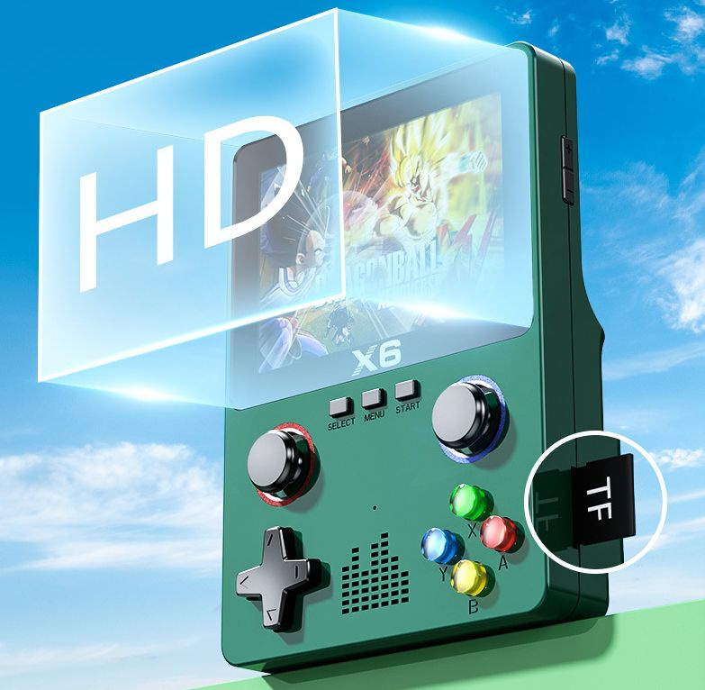 Новая портативная игровая консоль X6 с большим экраном высокой четкости ...