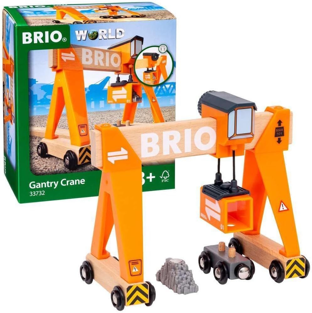 Деревянная железная дорога Brio World - Большой портовый мостовой кран ...