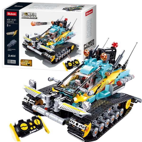 Конструктор на радиоуправлении Вездеход гусеничный Скорпион 530 деталей, M38-B1021 Sluban ...
