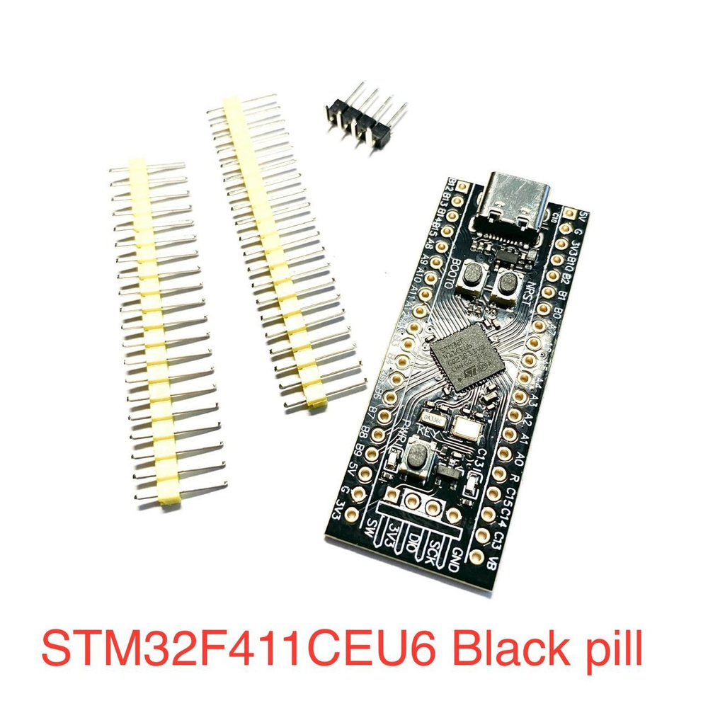 Модуль, отладочная плата STM32F411CEU6, STM32, Black pill, "черная таблетка" - купить с ...
