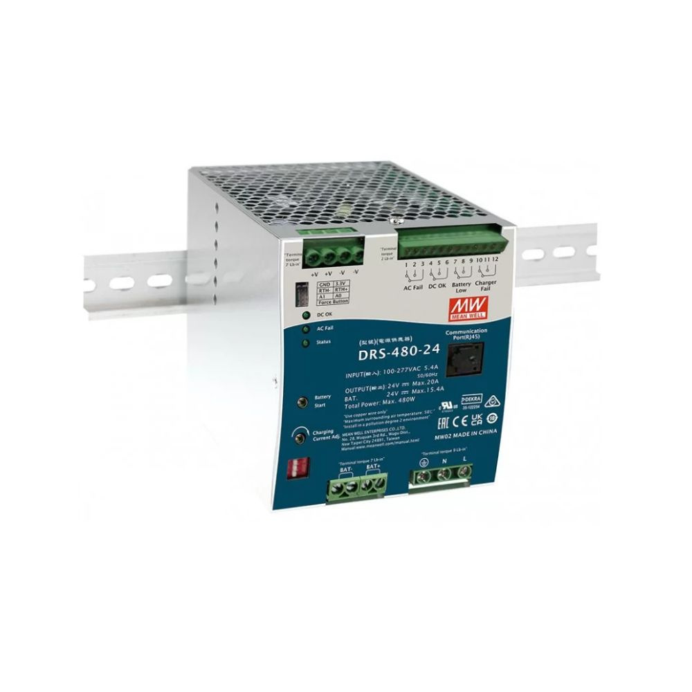 Блок питания с функцией UPS и ЗУ DRS-480-24, 24В,20А,480Вт - купить с ...