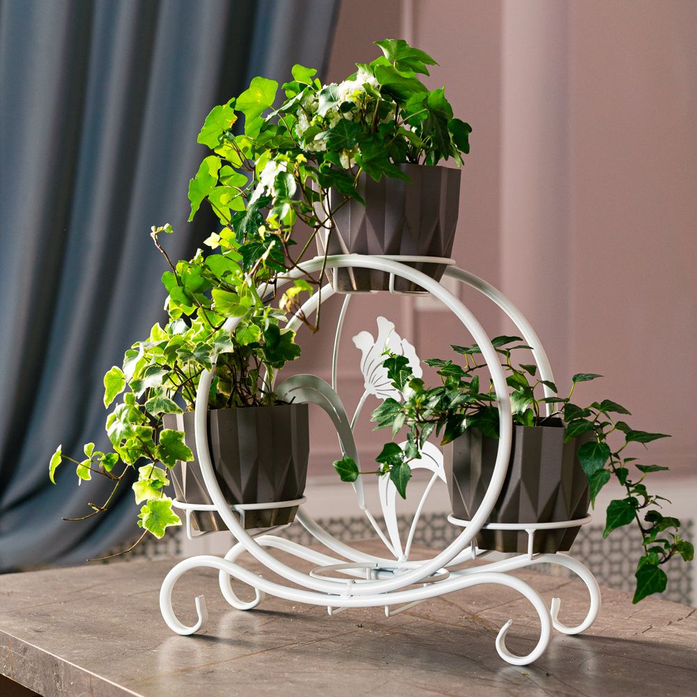 Напольная подставка для цветов на подоконник на 4 комнатных растений 41-018W HiTSAD - купить с ...