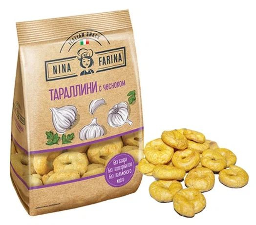 Тараллини ''Яшкино'' Nina Farina с чесноком 180 гр по 5 шт купить на OZON по низкой цене ...