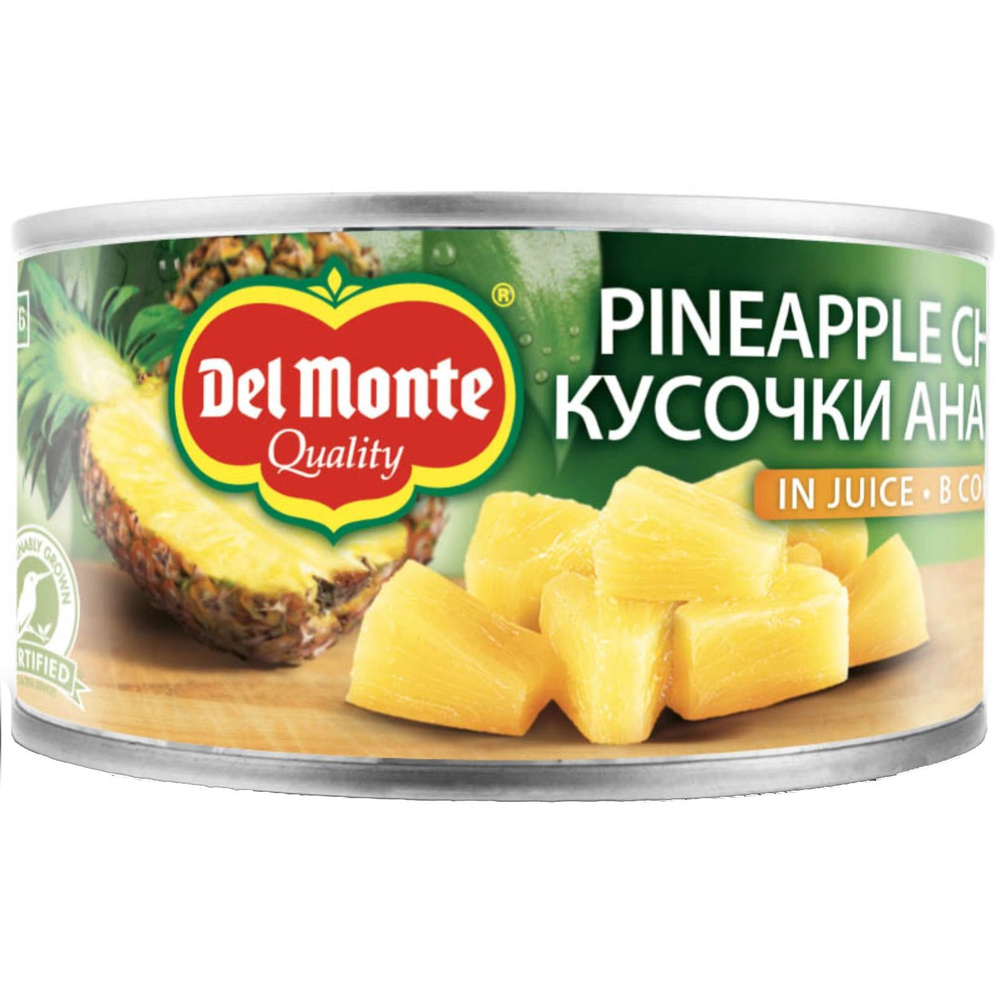 Ананасы Del Monte кусочки в соке, 230г х 5 штук - купить с доставкой по ...