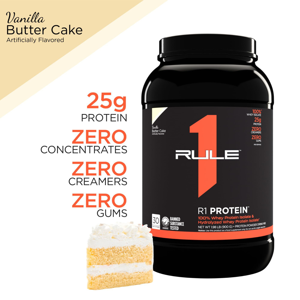 Протеин R1 Protein Rule 1 (900 гр) Ванильный Торт - купить с доставкой по выгодным ценам в ...
