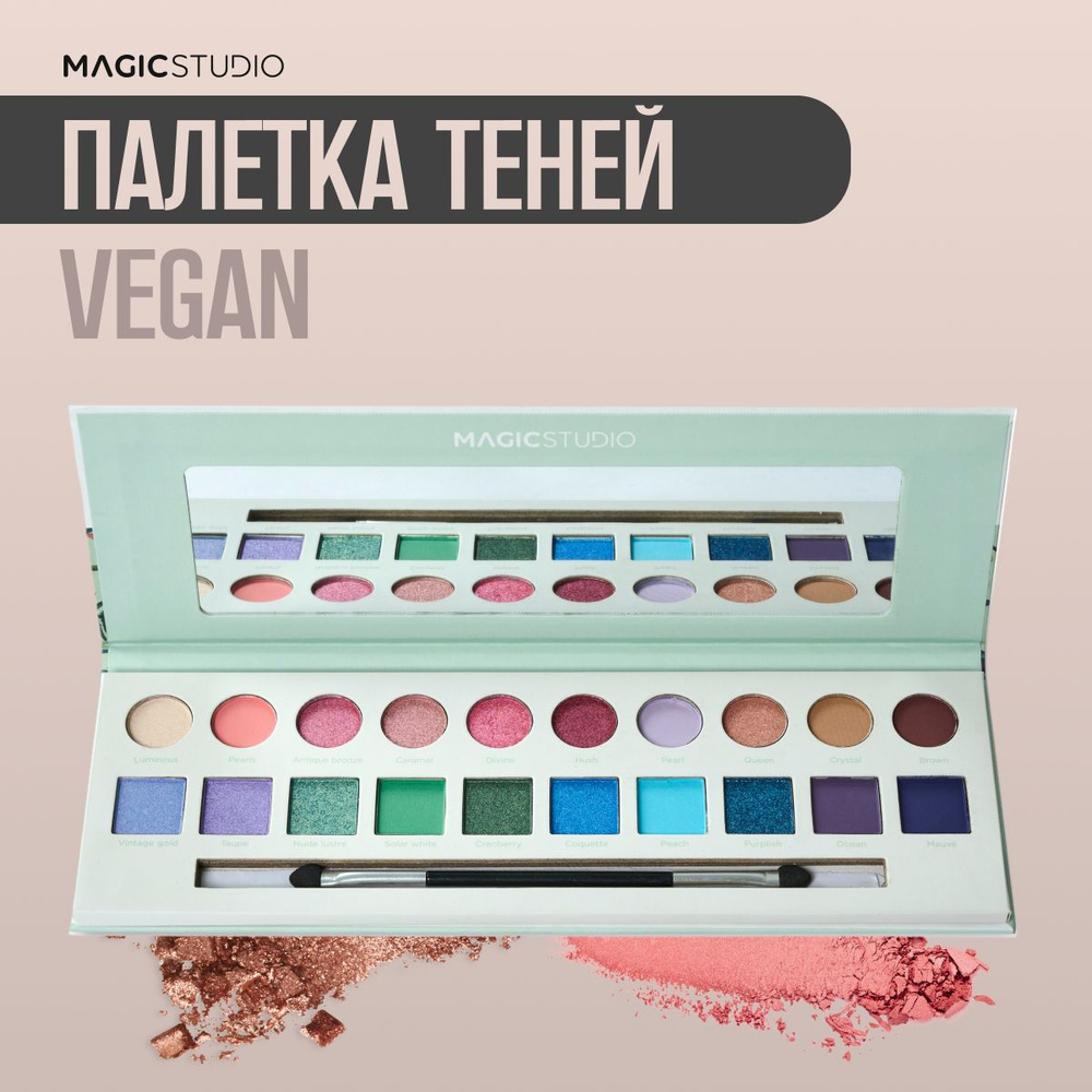 Палетка теней для век 20 оттенков , аппликатор , тени для век ...