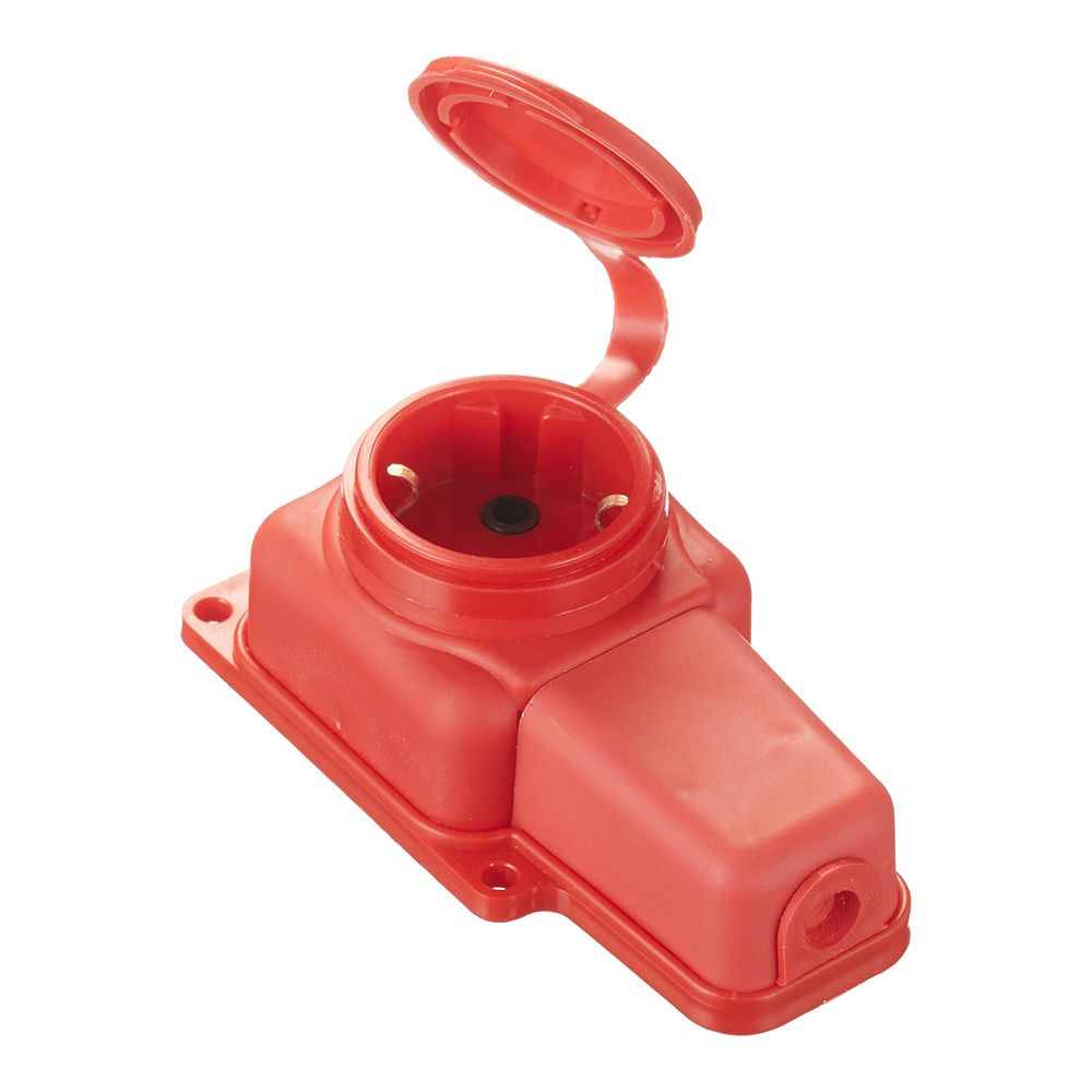 Розетка штепсельная Svet одинарная с заземлением IP44 настенная красная - купить по низкой цене ...