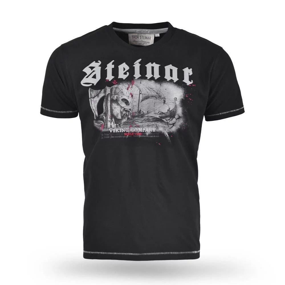 Футболка Мужской Thor Steinar черный, размер 50 Хлопок прямой Повседневный Турция купить c ...