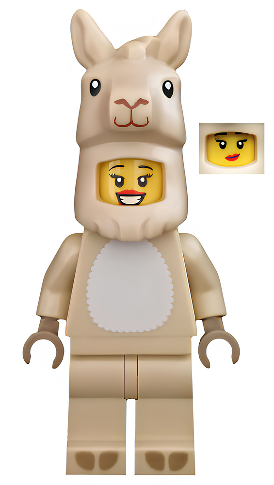 Минифигурка LEGO Llama Costume Girl, Series 20 (Minifigure Only without ...