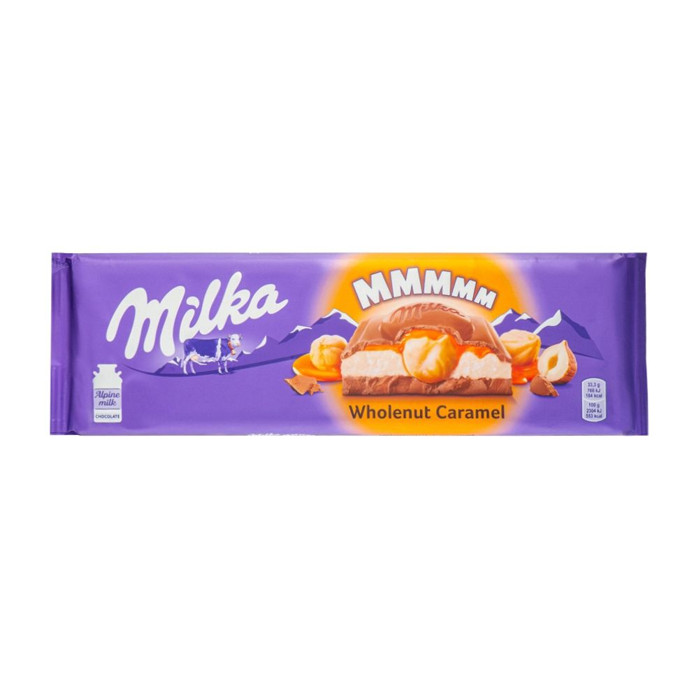 Шоколад молочный Milka с молочной и карамельной начинкой и обжаренным ...
